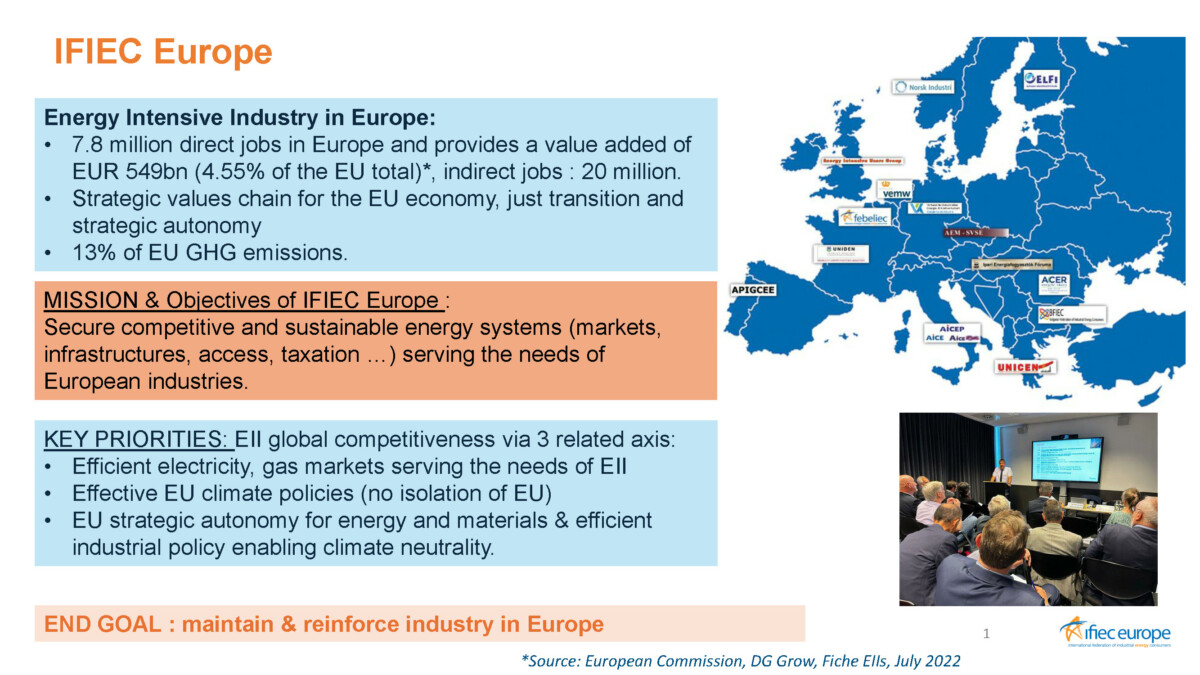 European Industry Urgently Calls for Policy Action to Secure Energy ...